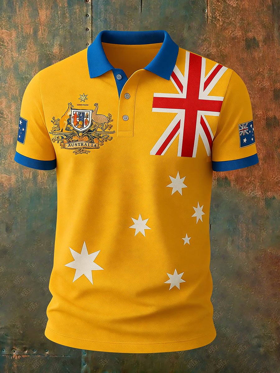 Men's Vintage Australian Holiday Smart Casual Polo Shirt – goldenauz